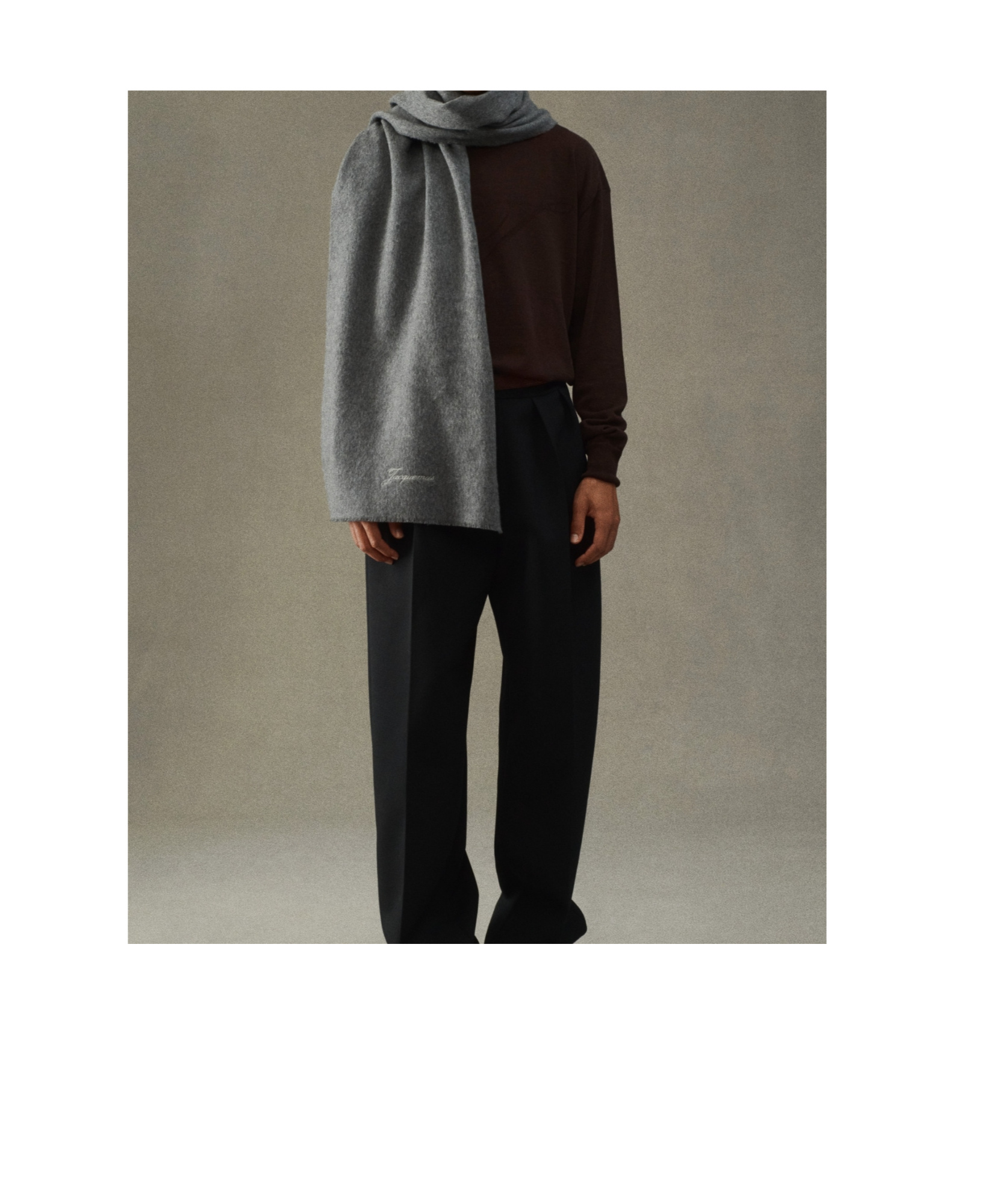 JACQUEMUS Jacquemus The Tailleur Long Embroidered Scarf